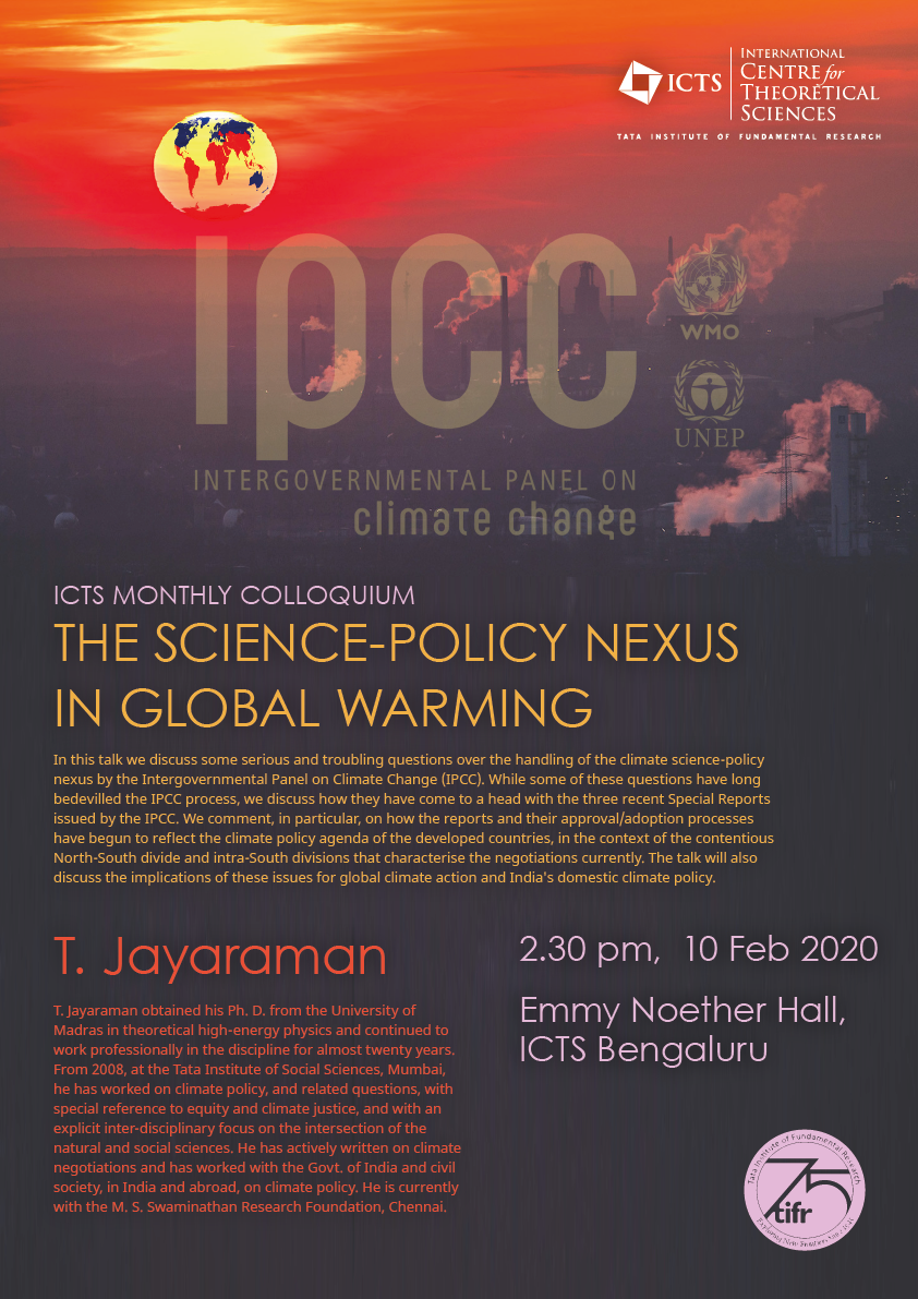 The Science-Policy Nexus in Global Warming | ICTS