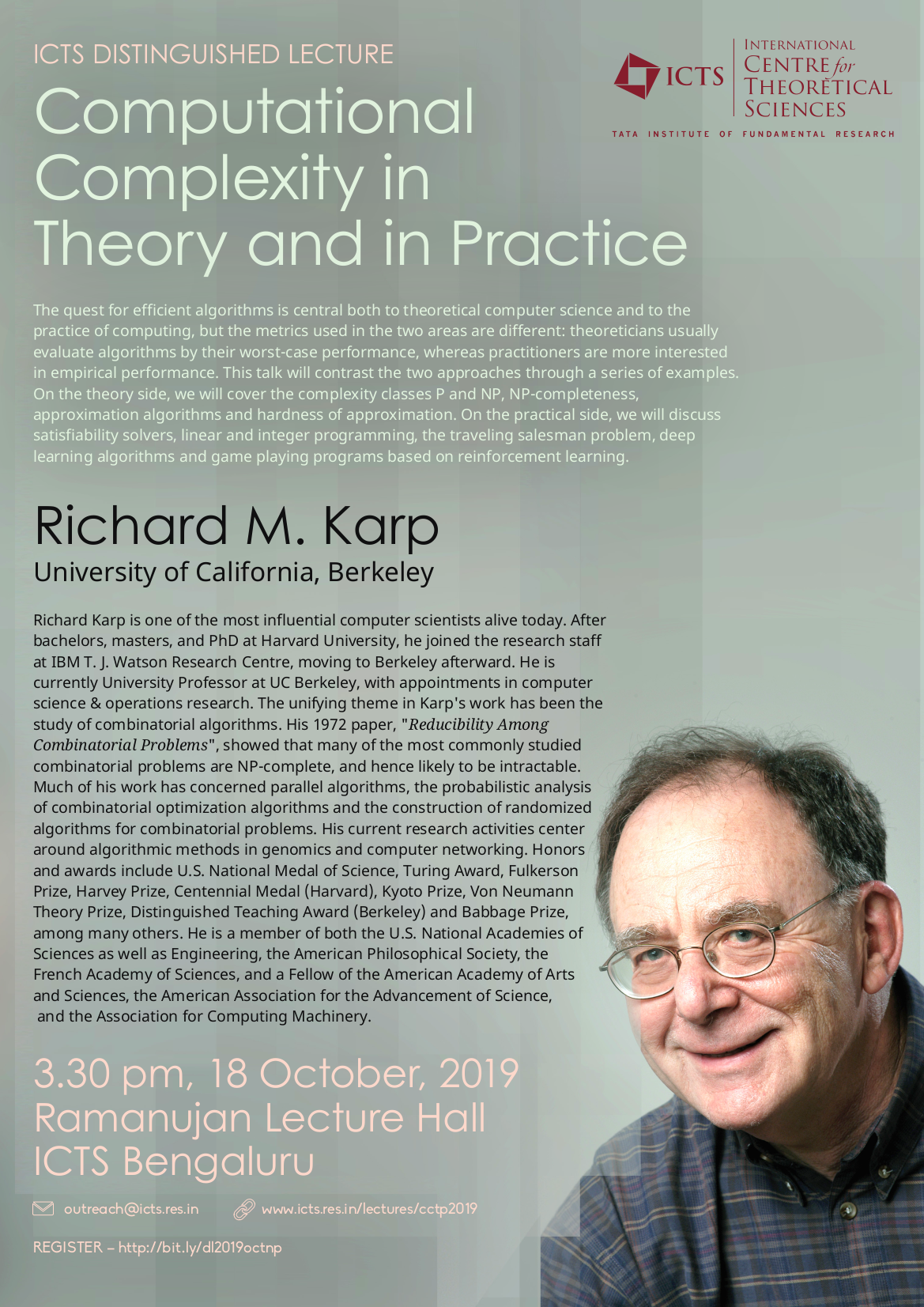 Computational Complexity in Theory and in Practice | ICTS