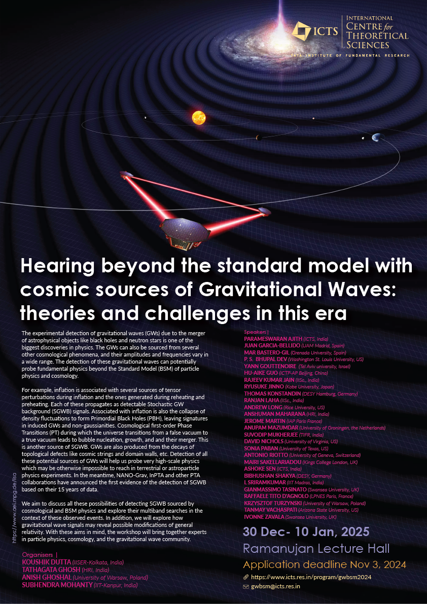Hearing beyond the standard model with cosmic sources of Gravitational ...